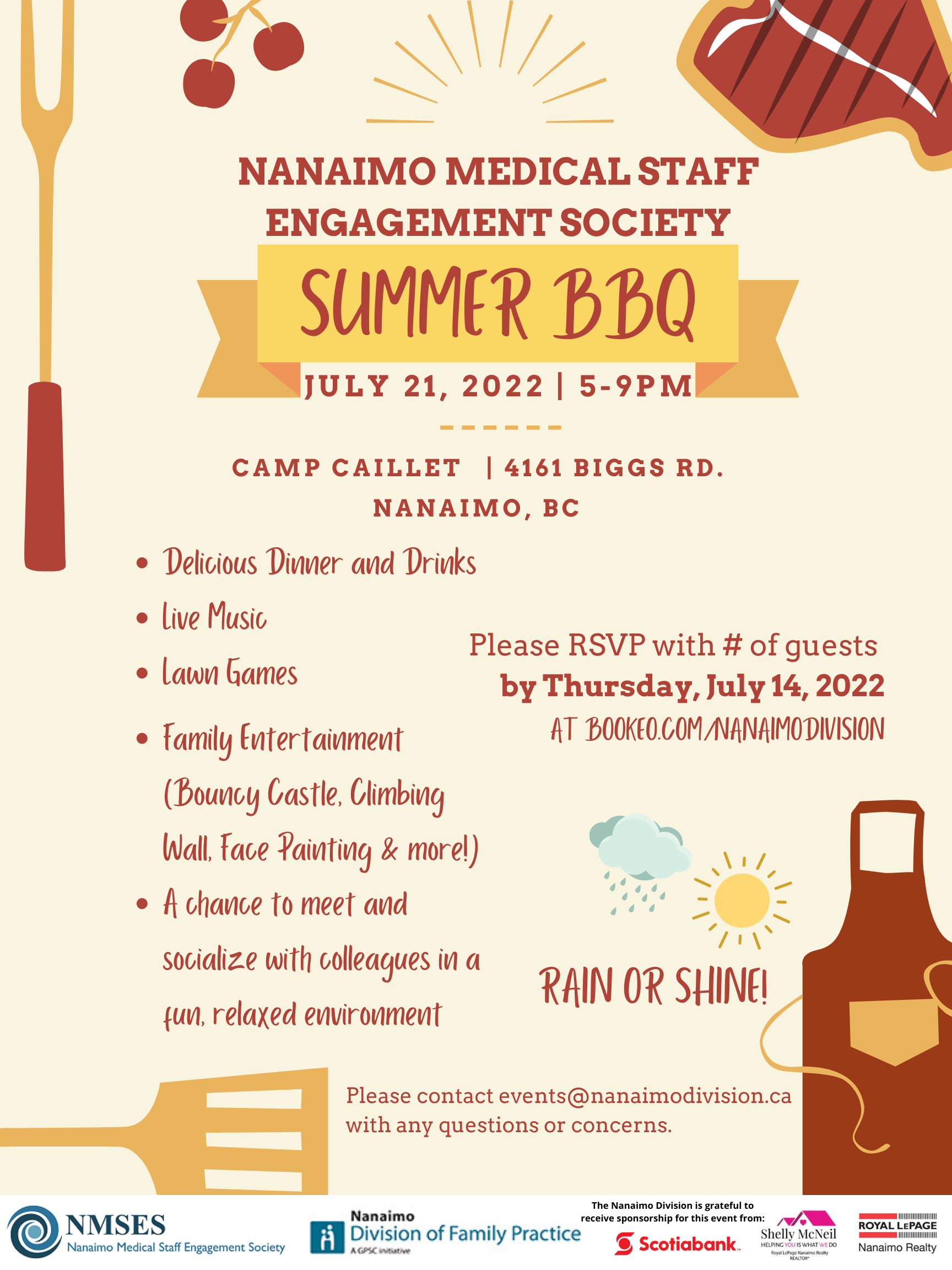ANNUAL SUMMER BBQ | NMSES - Nanaimo Medical Staff Engagement Society