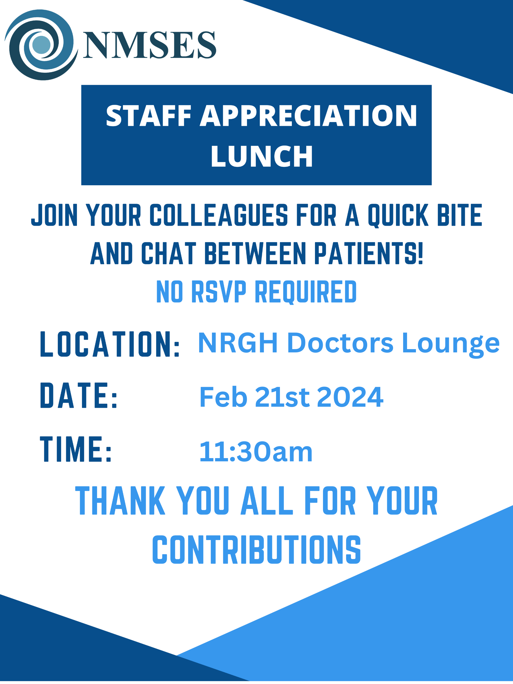 February Staff Appreciation Lunch | NMSES - Nanaimo Medical Staff ...